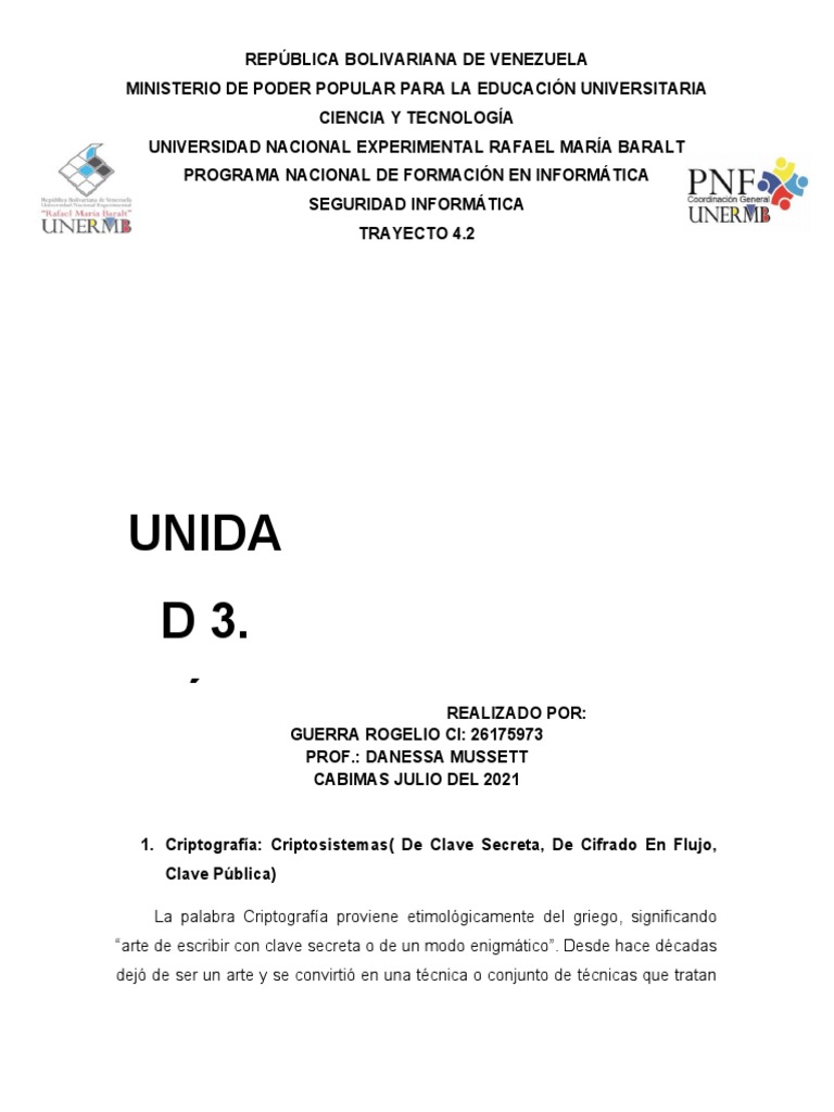 Métodos de Cifrado | PDF | Criptografía de clave pública | Clave ...