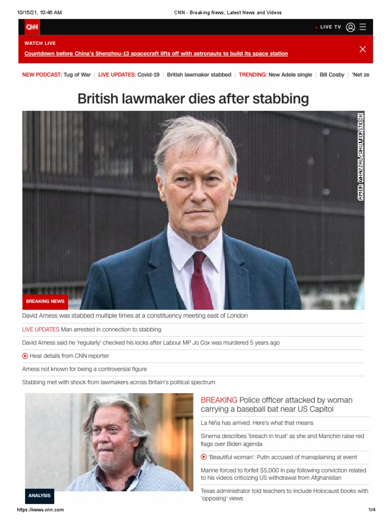 CNN - Breaking News, Latest News and Videos | PDF | Cnn | News