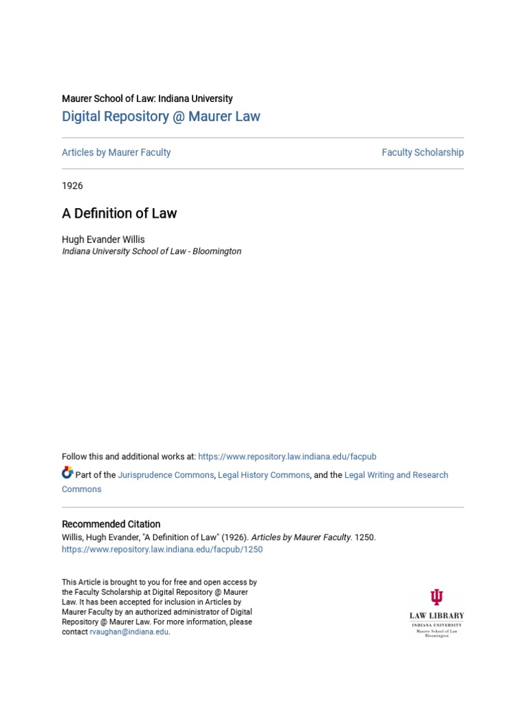 A Definition of Law | Download Free PDF | Justice | Crime & Violence