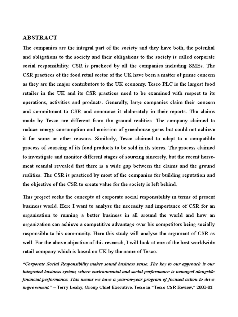Strategic Management Project Final | PDF | Corporate Social ...