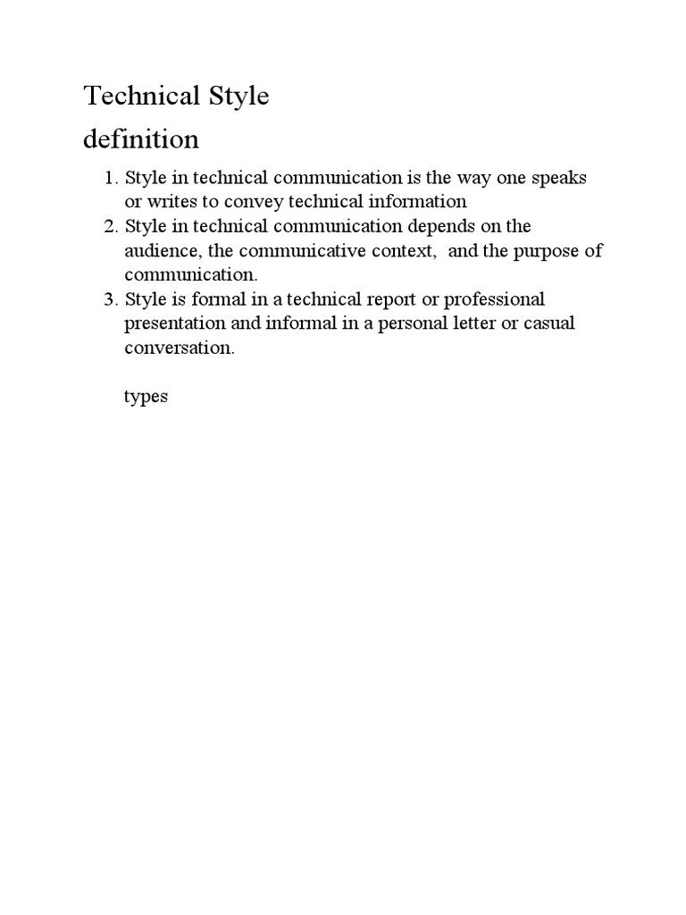 Technical Style | PDF | Career & Growth | Art