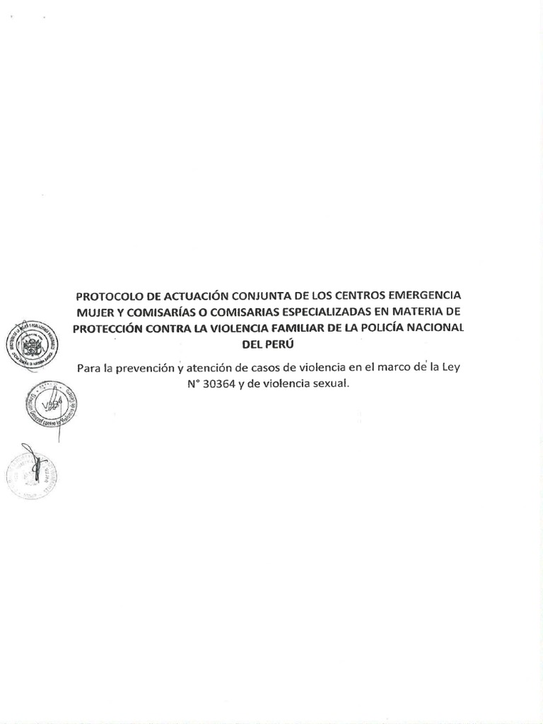 Protocolo Cem Comisaria | PDF