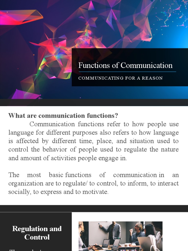 Key Functions of Communication | PDF | Nonverbal Communication ...