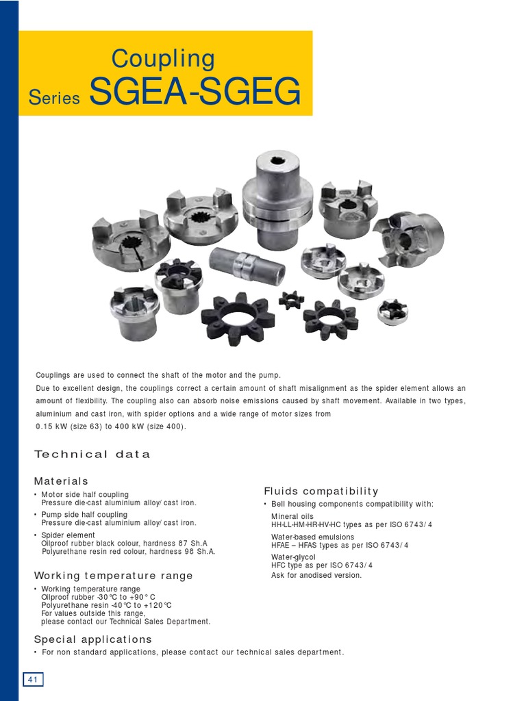 Sgea-Sgeg: Coupling | PDF | Electric Motor | Pump
