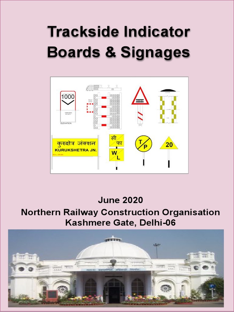 Trackside Indicator Boards & Signages Guide | PDF | Track (Rail ...