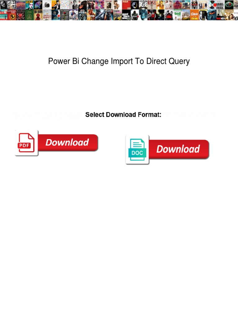 Power Bi Change Import To Direct Query | PDF | Databases | Microsoft Sql Server
