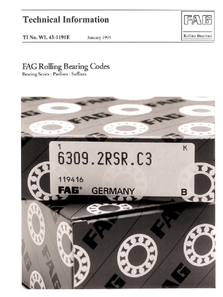 FAG-Rolling Bearing Codes | PDF