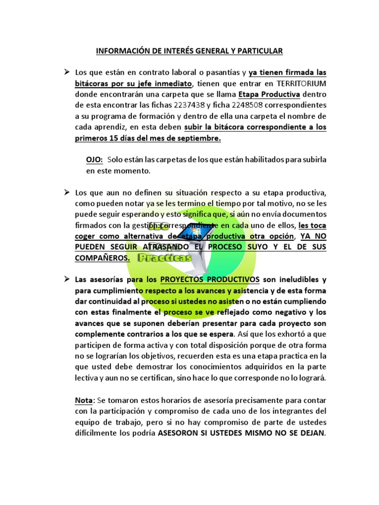 Información de Interés General y Particular | PDF | Negocios