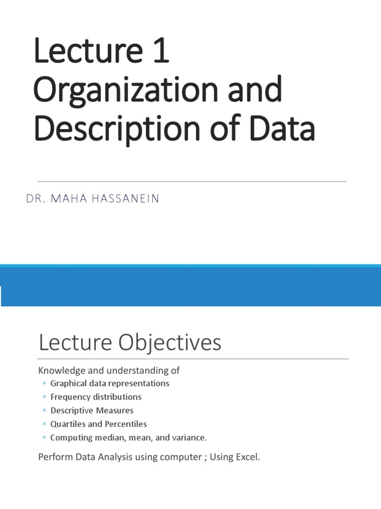 Lecture 1 - Descriptive Statistics - 1 | PDF | Mode (Statistics) | Histogram