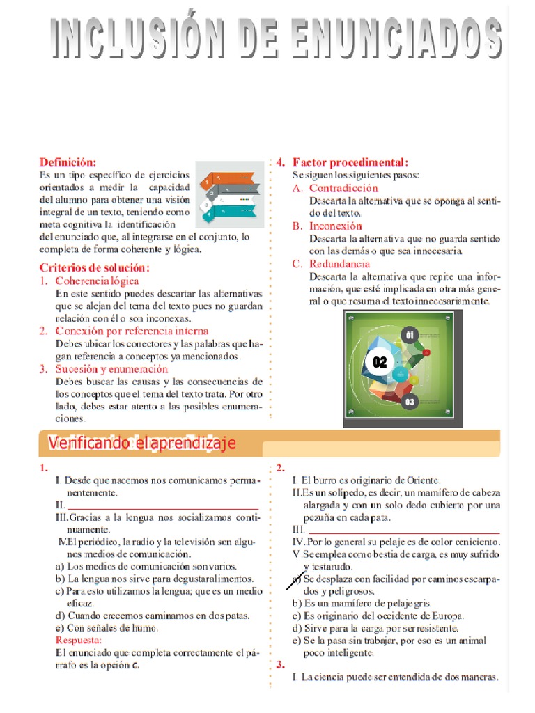 Inclusión de Enunciados | PDF