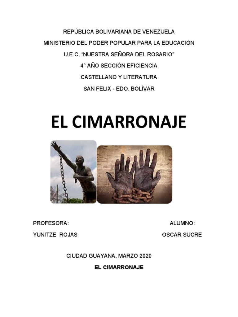 El Cimarronaje | PDF | Esclavitud