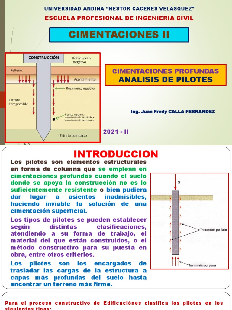 ANALISIS DE PILOTES - 1ra. Parte | PDF | Fundación profunda | Fundación ...