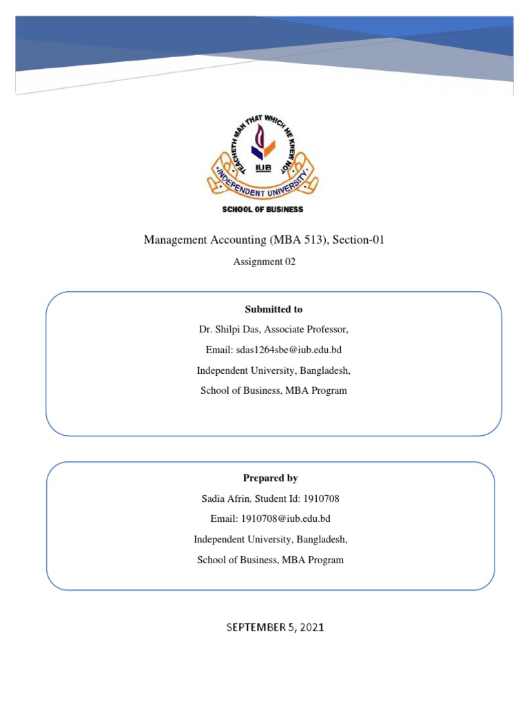 MBA Assignment Cover Page Template | PDF | Career & Growth | Finance ...