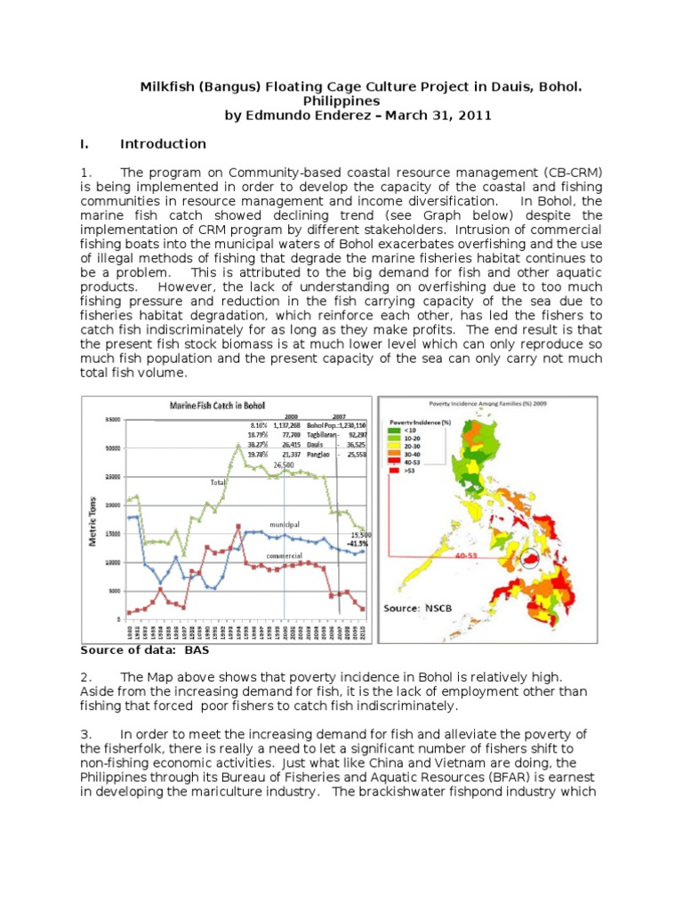 Bangus Cage Culture in Dauis, Bohol | PDF | Overfishing | Natural ...