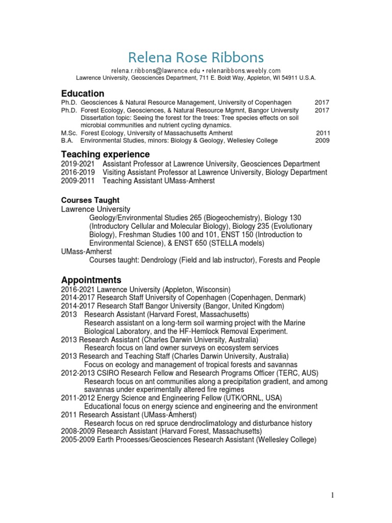 Ribbons CV Oct 2021 | Descargar gratis PDF | Ecology | Ecosystem