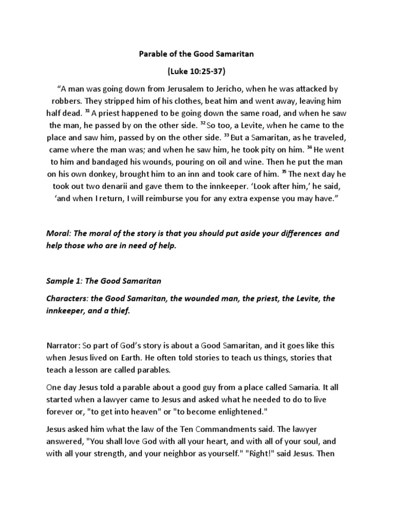 Good Samaritan - Script | PDF