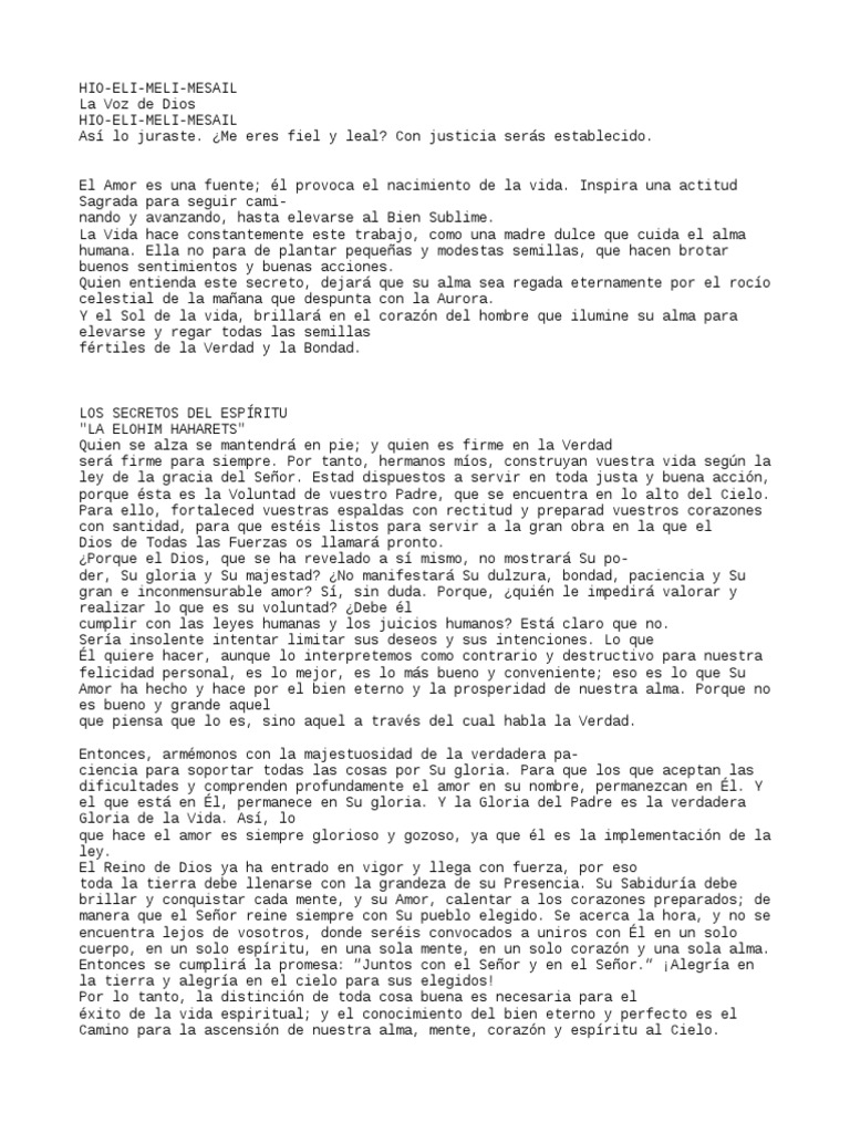 La Voz de Dios - Beisa Douno | PDF | Amor | Dios