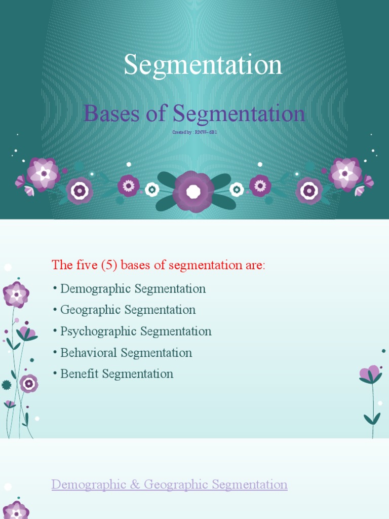 Bases of Segmentation | PDF