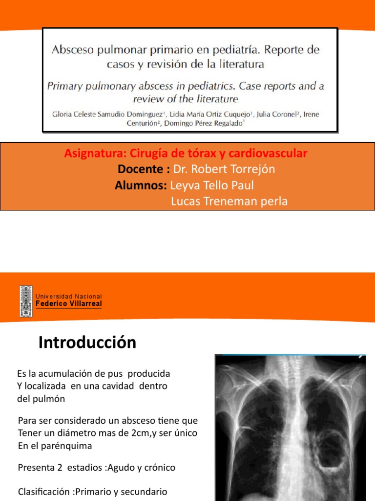 Abscesos pulmonares en pediatría: estudio 2010-2016 | PDF
