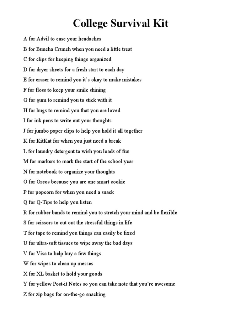 College Survival Kit | PDF | Foreign Language Studies