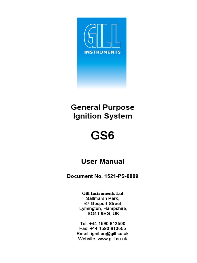 1521-PS-0009 Issue 1 GS6 Manual | Download Free PDF | Ignition System ...