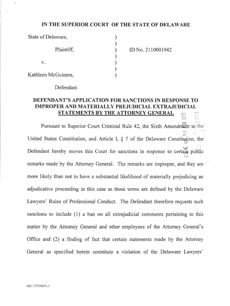 Application For Sanctions | PDF