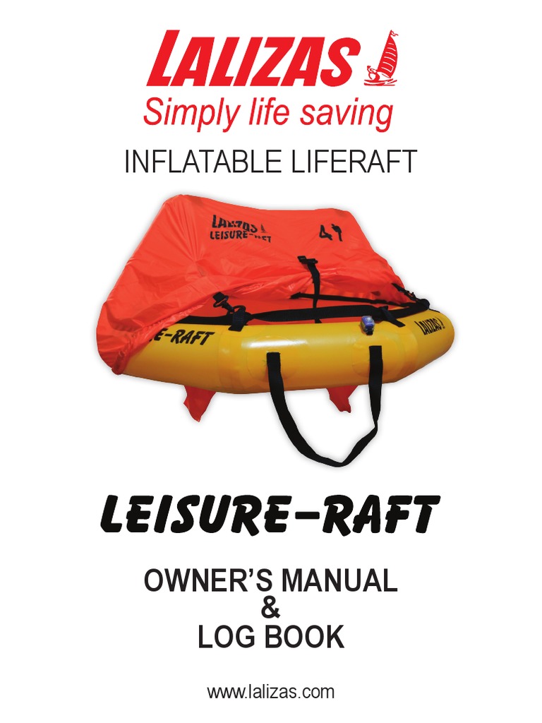 Inflatable Liferaft: Owner'S Manual & Log Book | PDF | Valve | Buoyancy