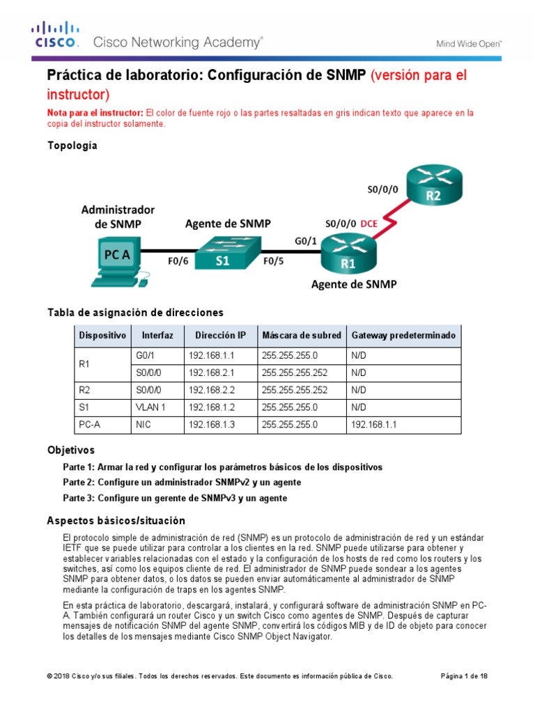 5.2.2.6 Lab - Configuring SNMP - ILM | PDF | Telecomunicaciones | Software