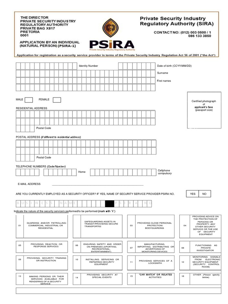 Security Guard Application Form PDF | PDF | Criminal Record | Government