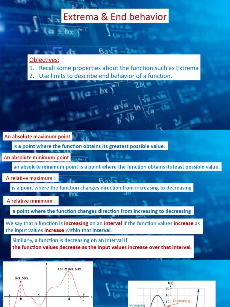 1.extrema and End Behavior | PDF