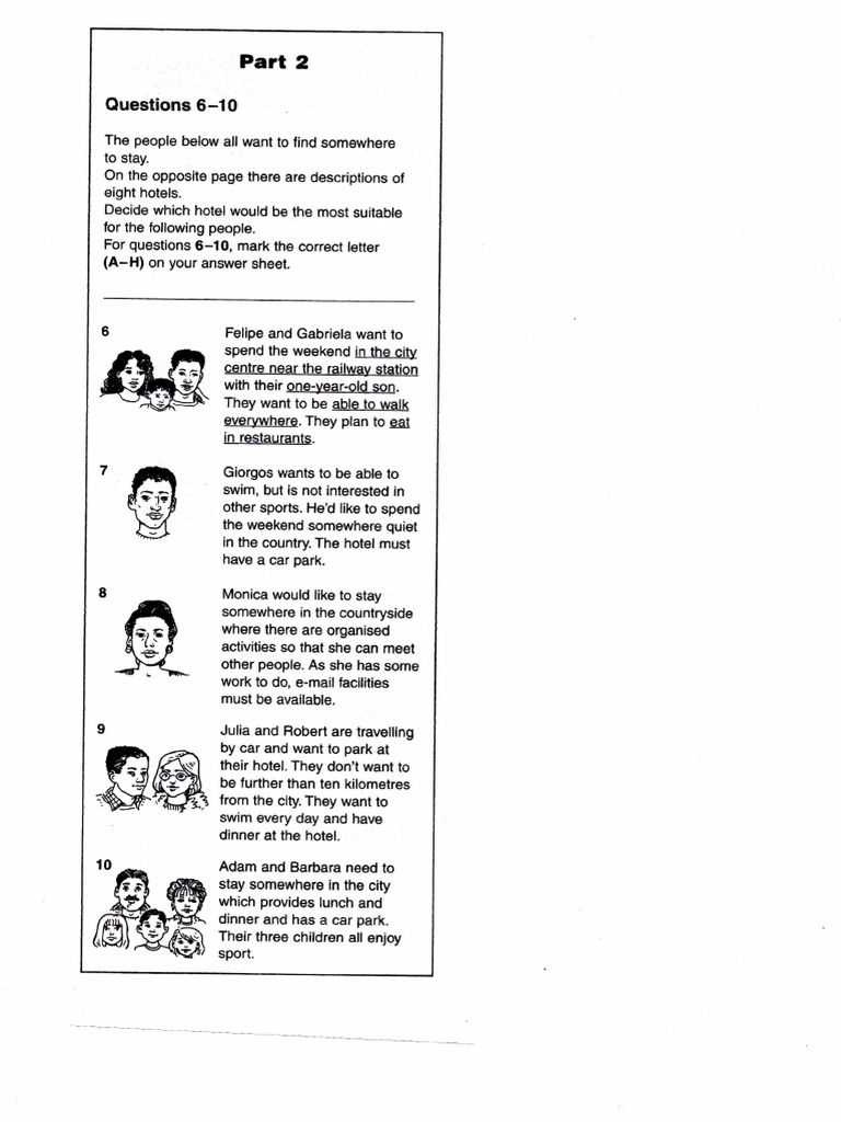 Reading Part 2 | PDF