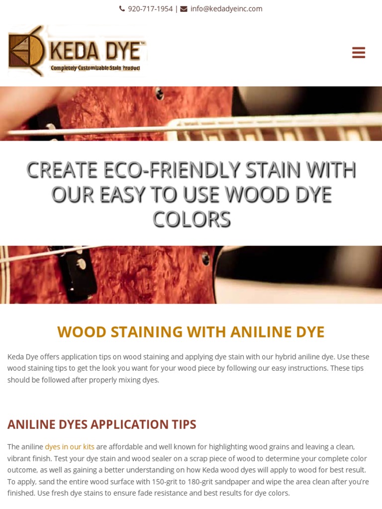 Wood Staining With Aniline Dye - Dye Stain Application | PDF | Dye ...