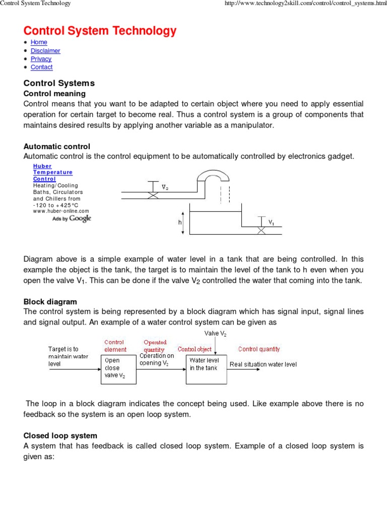 Control System Technology | PDF | Control Theory | Control System