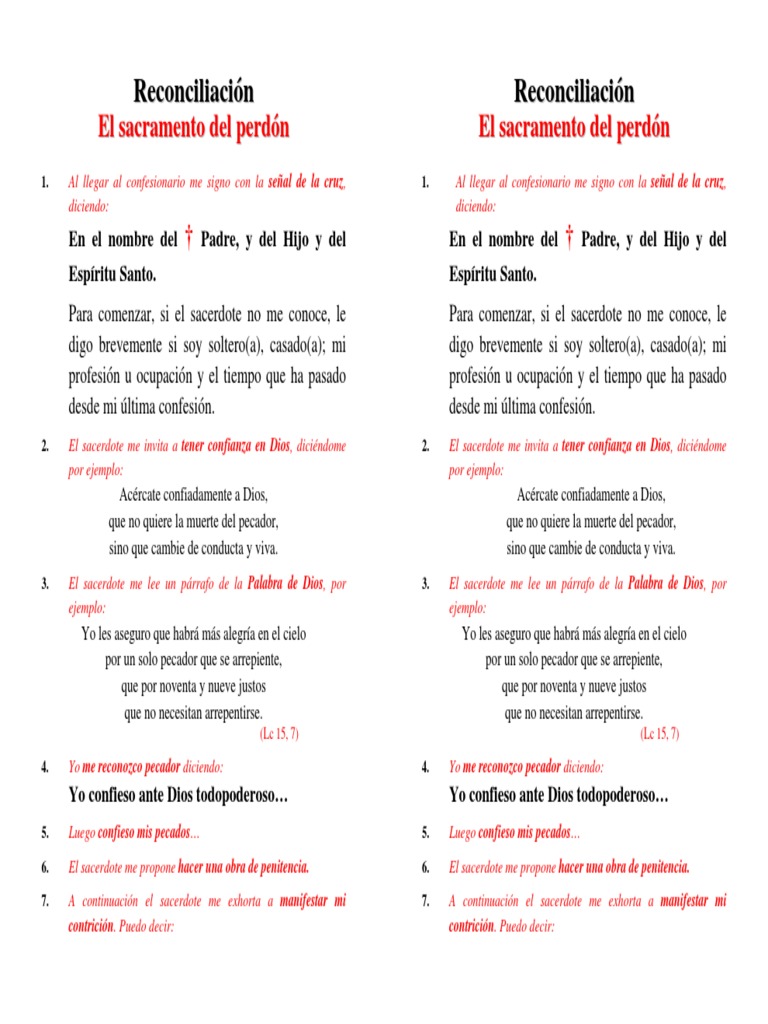 Reconciliación-El Sacramento Del Perdon | PDF | Pecado | Perdón