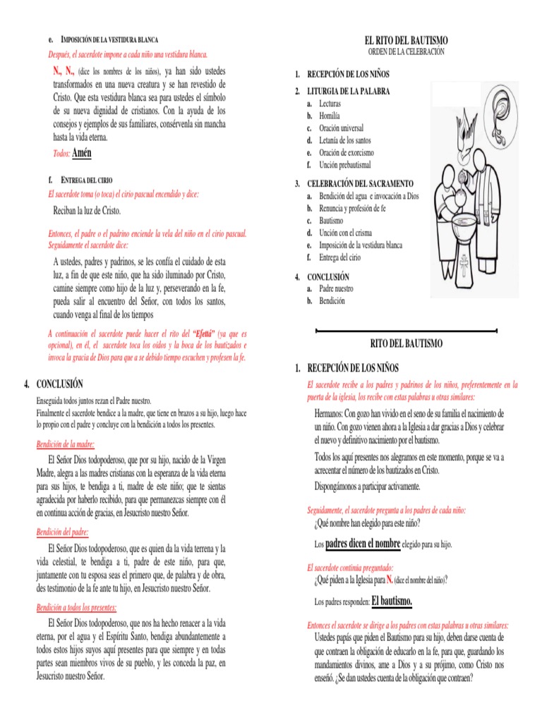 Bendiciones Para El Bautismo De Los Niños El Bautismo Y La Vida