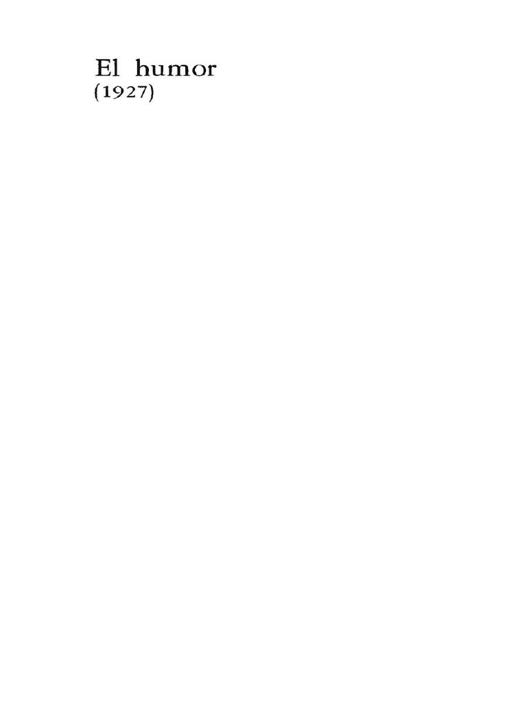 Freud - El Humor | PDF