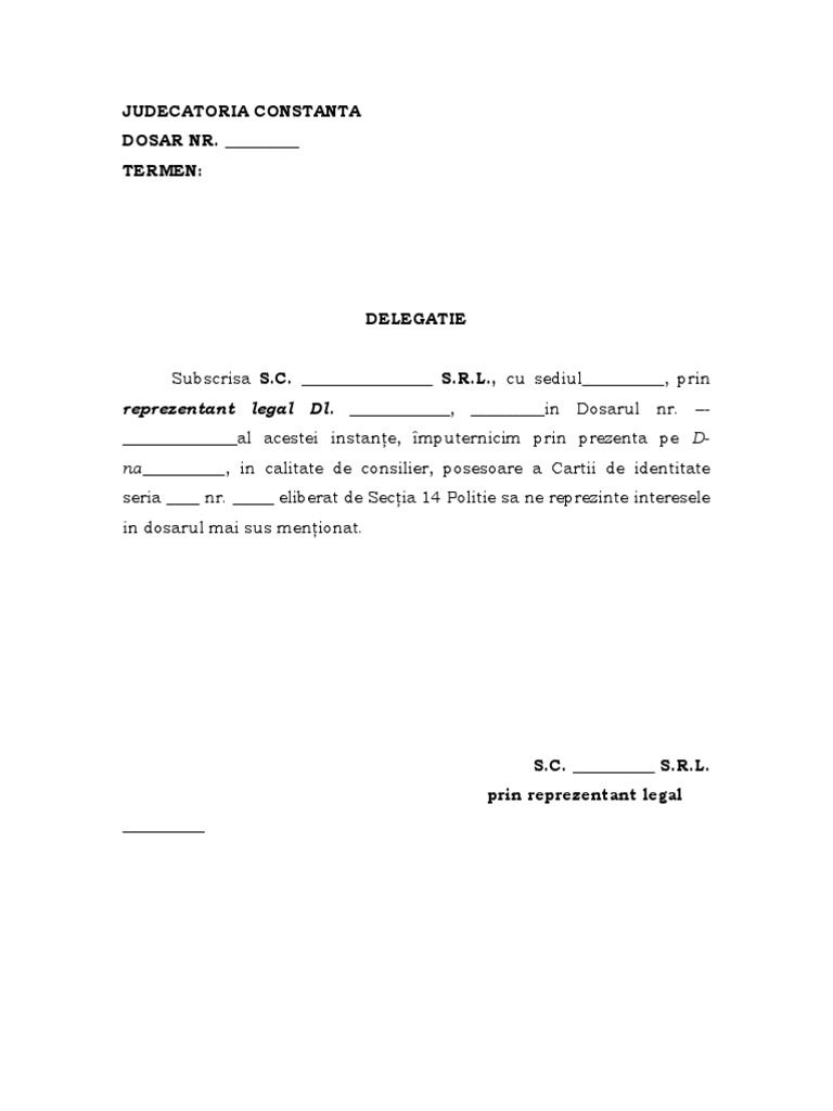 delegatie.reprezentare