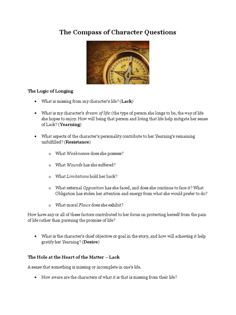 The Compass of Character Questions | PDF | Cognition | Human Nature