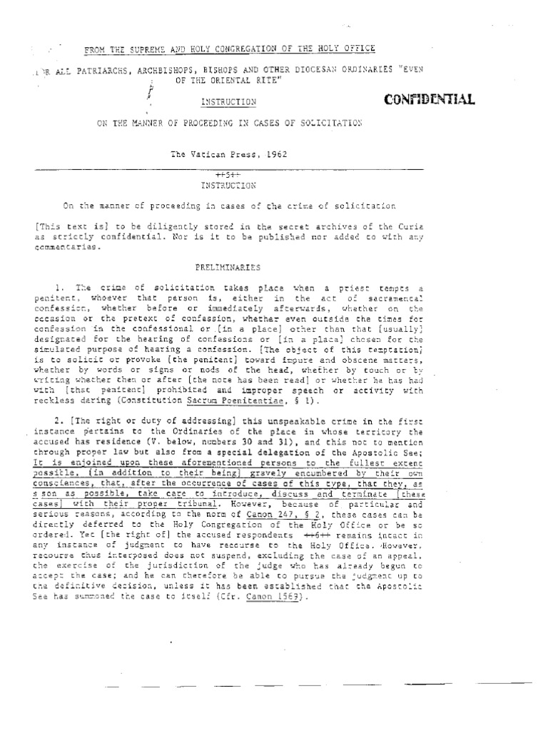 The Secret Law Pope Benedict Implemented To Protect Pedophile Priests ...