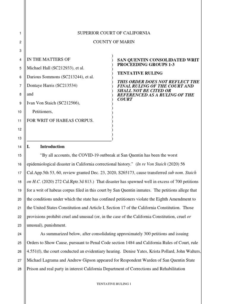 Final Tentative Ruling 10-15-21 - AC | PDF | Transmission (Medicine ...