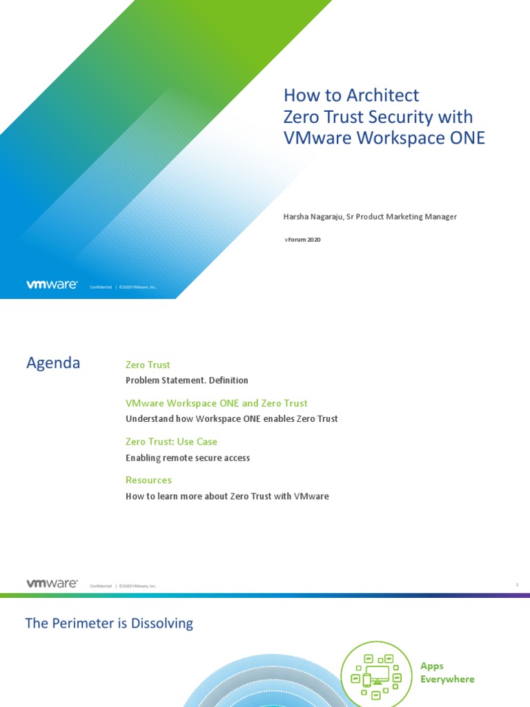 How To Architect Zero Trust Security With Vmware Workspace One ...