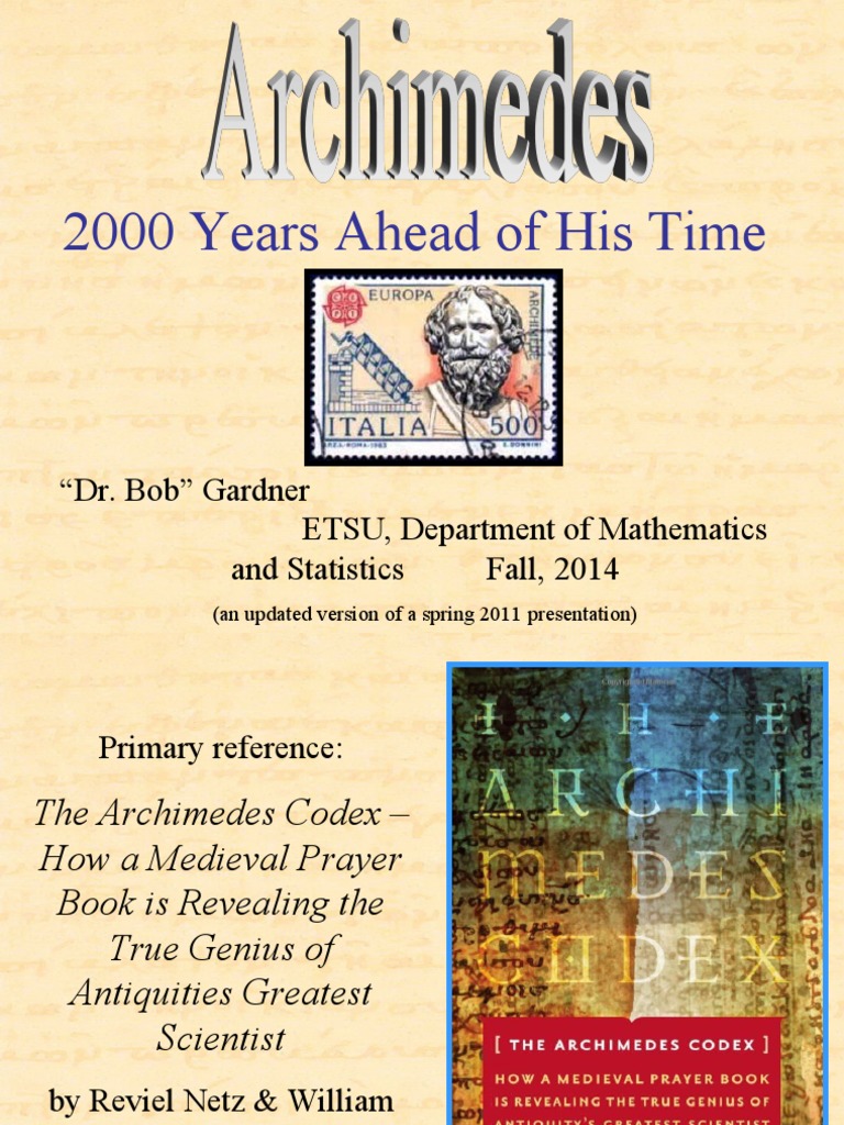 2000 Years Ahead of His Time: "Dr. Bob" Gardner ETSU, Department of ...