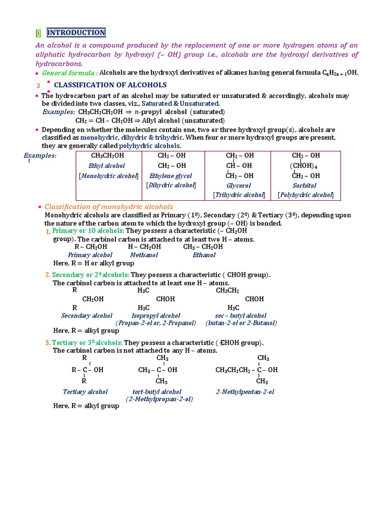 11.alcohol, Phenol & Ethers Colour Booklet | PDF | Alcohol | Methyl Group