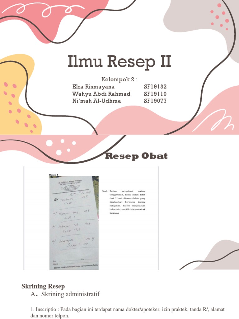Ilmu Resep 2 Kel 2 | PDF