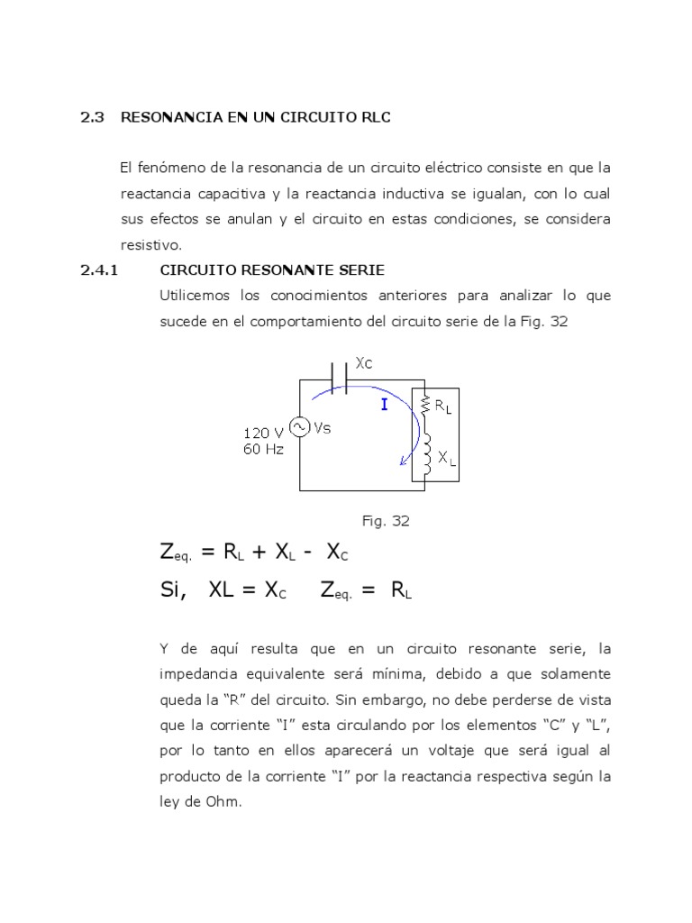 Resonancia en Circuitos RLC | PDF | Ciencia y matemáticas
