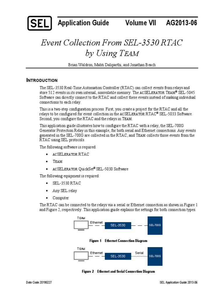 Event Collection From SEL-3530 RTAC | PDF | Port (Computer Networking ...