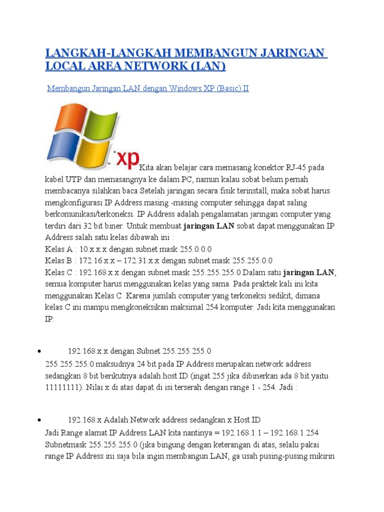 Seting Ip Dan Share Printer Lan | PDF | Jaringan Komputer | Telekomunikasi
