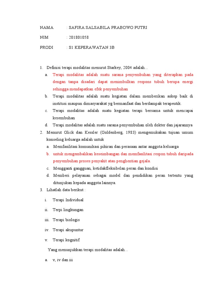 Soal T Modalitas Multiplechoice | PDF