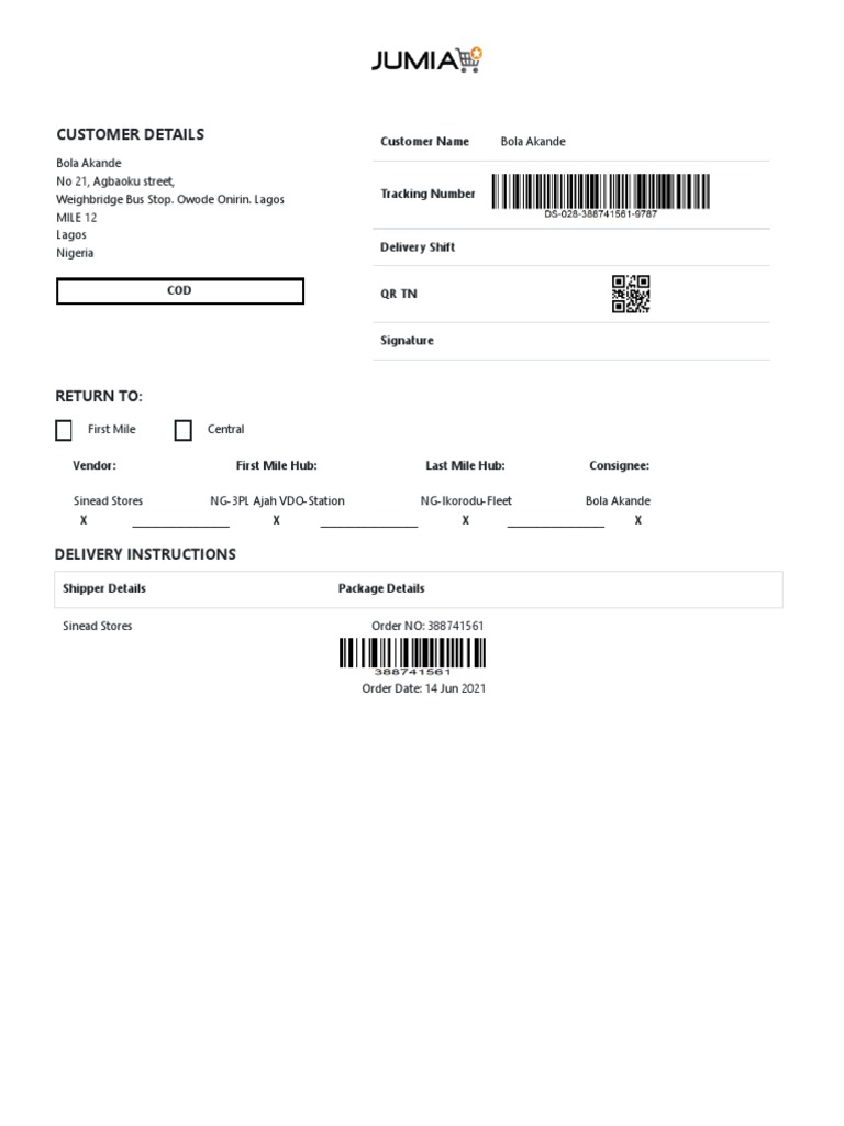 15 June Jumia Order | PDF | Business | Marketing