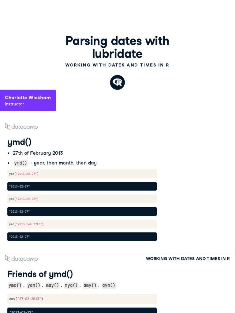 Date and Time Parsing in R with lubridate | PDF | Spacetime